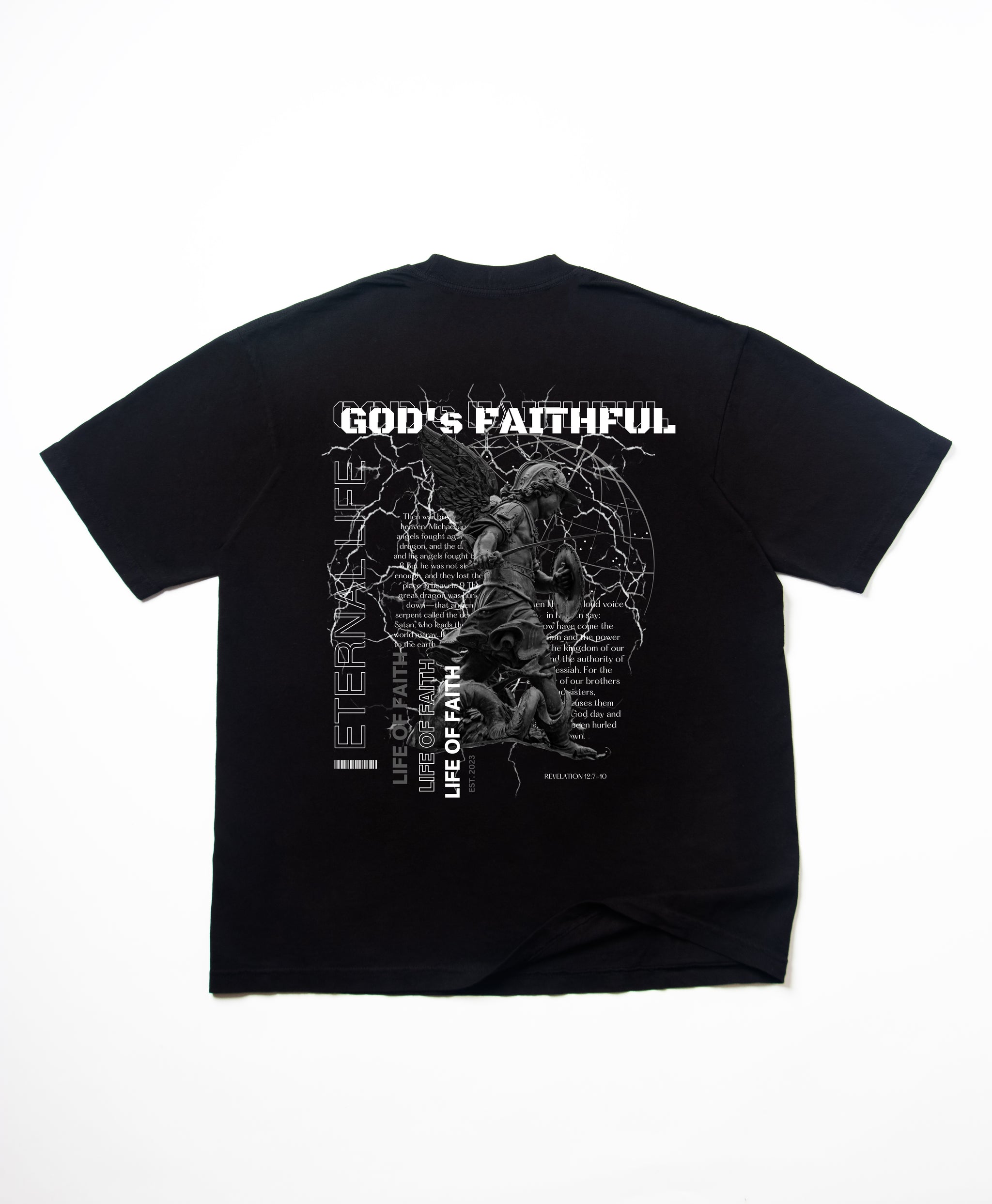 GOD'S FAITHFUL OVERSIZE TEE - CHARCOAL