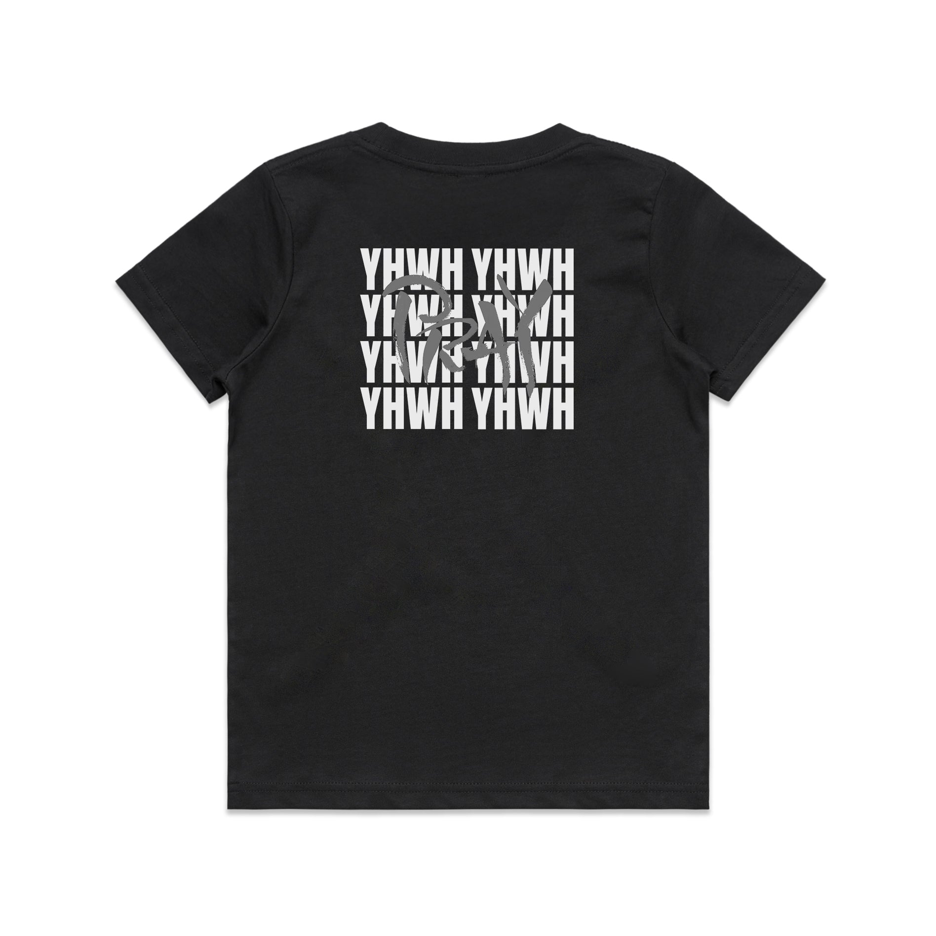 YHWH PRAY KIDS TEE - GREY